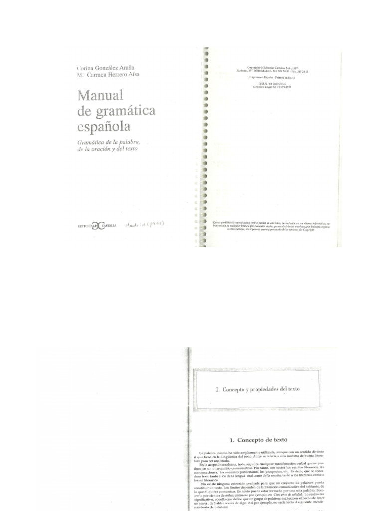 C2. Manual de Gramática Española TEXTO CONTEXTO | PDF