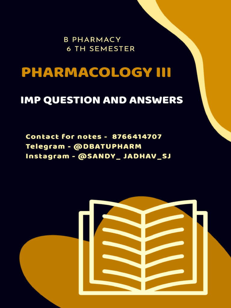 Cology 6th Sem Question and Answers @dbatupharm | PDF