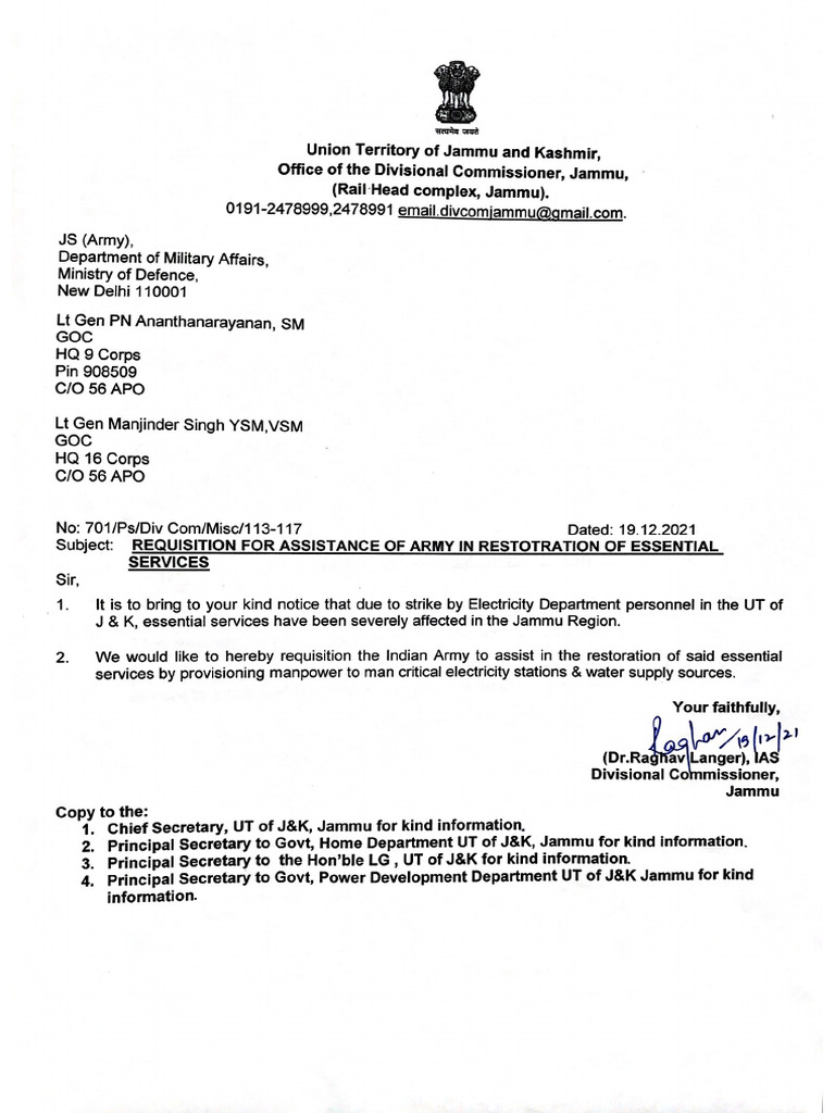 Requisition Jmu Division | PDF