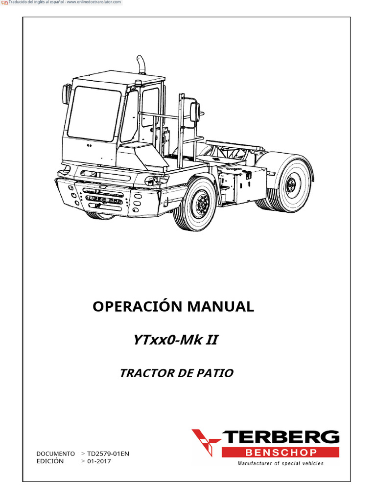 Manual de Operación Yt220 (Pv480) Esp | PDF | Cambiar | Tractor