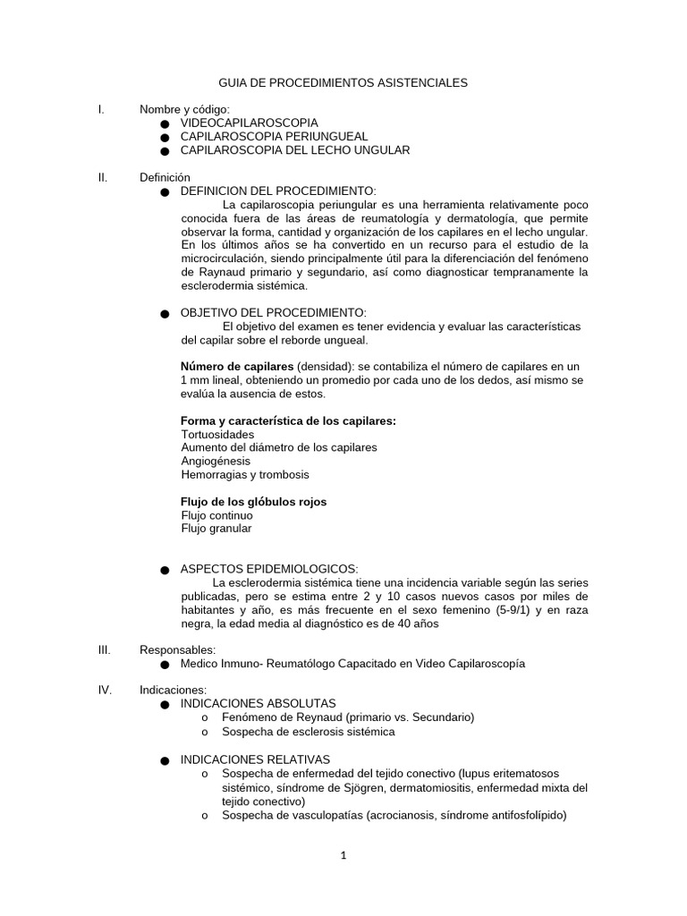 Guía de Capilaroscopia Clínica | PDF | Capilar | Medicina CLINICA