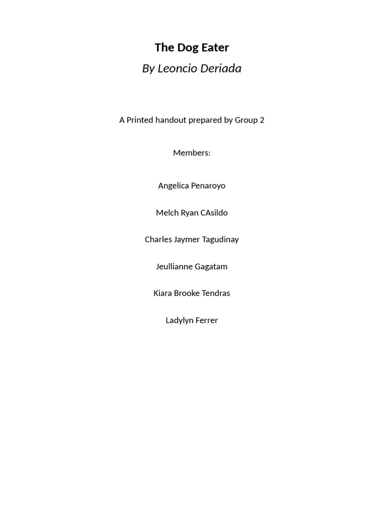 The-Dog-Eater | PDF | Psychology