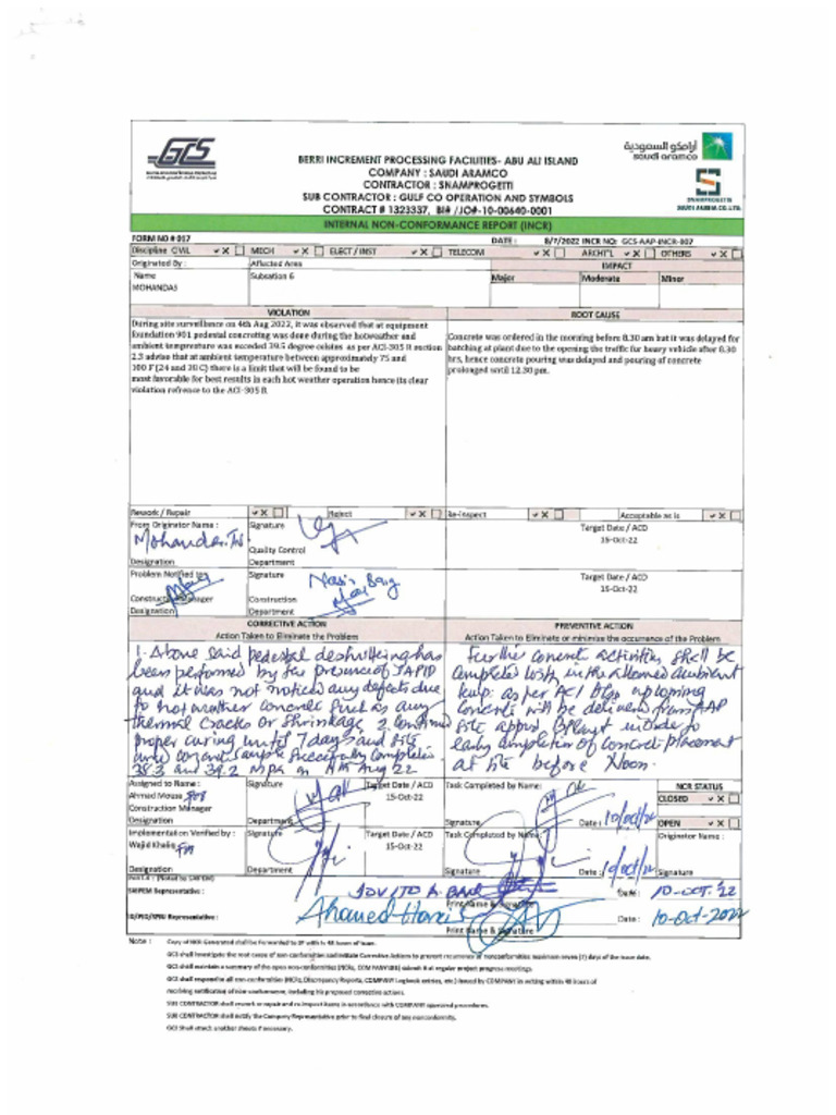 Closed GCS AAP INCR 007 | PDF