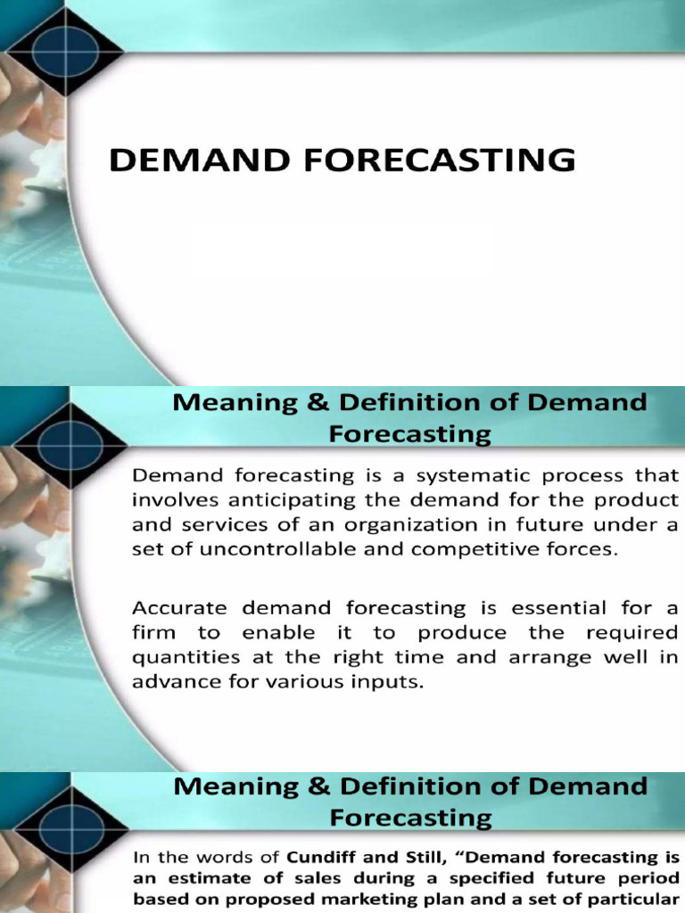 Demand Forecasting Techniques | PDF