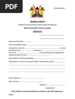 Primary Leaving Certificate Kenya | PDF