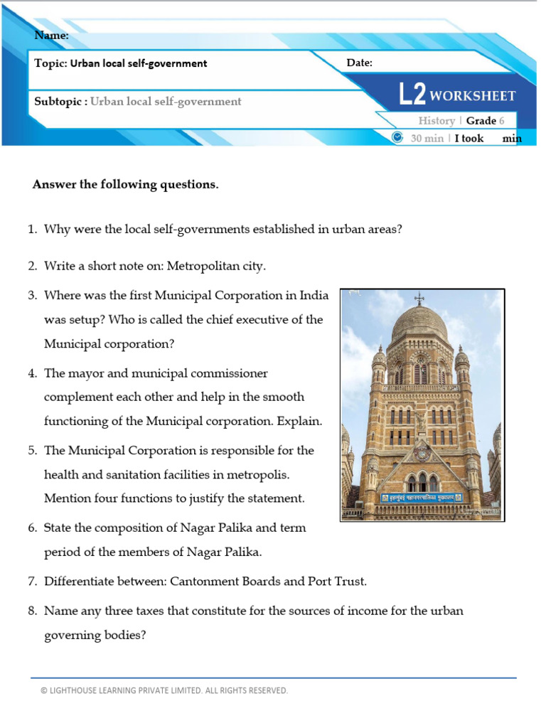 Urban Local Self-Government Overview | PDF