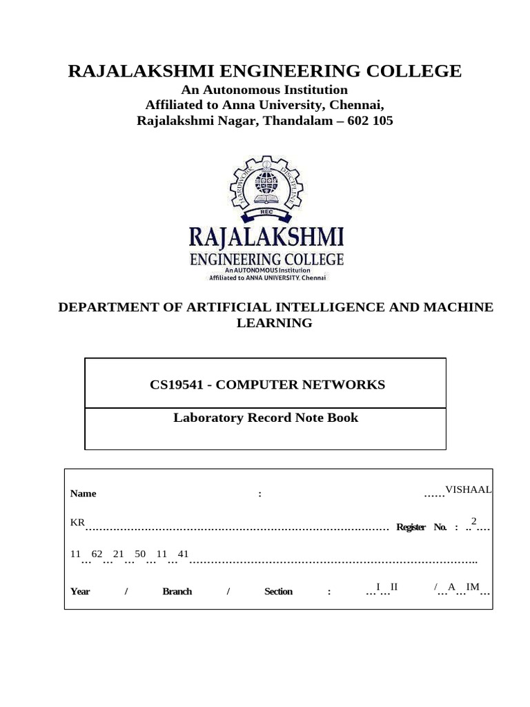 CN RECORD (3) | PDF | Computer Network | Router (Computing)