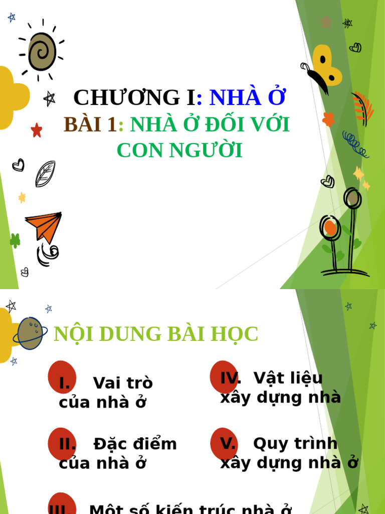 Bài 1 Nhà ở Đối Với Con Người | PDF