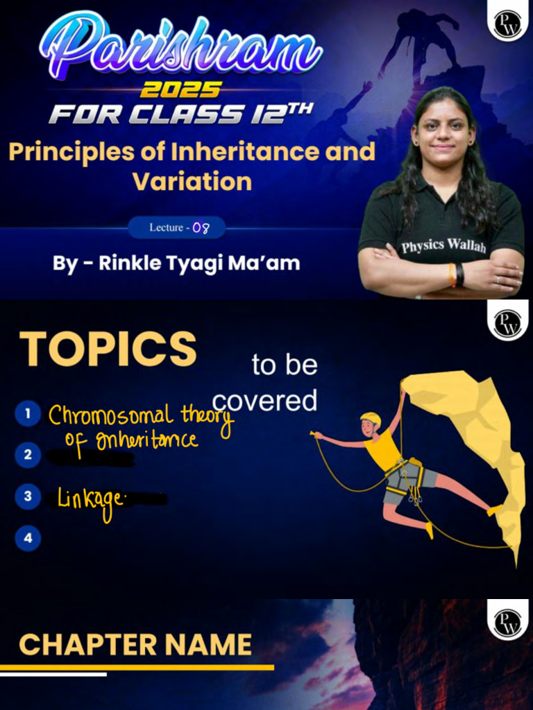 Principles of Inheritance and Variation 08 - Class Notes - Parishram ...