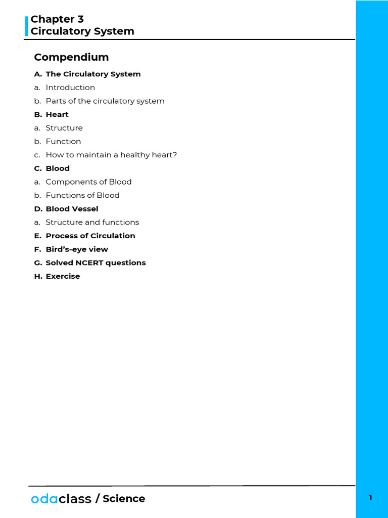 (E-Module) CH-3-Science-Circulatory System | PDF | Circulatory System ...