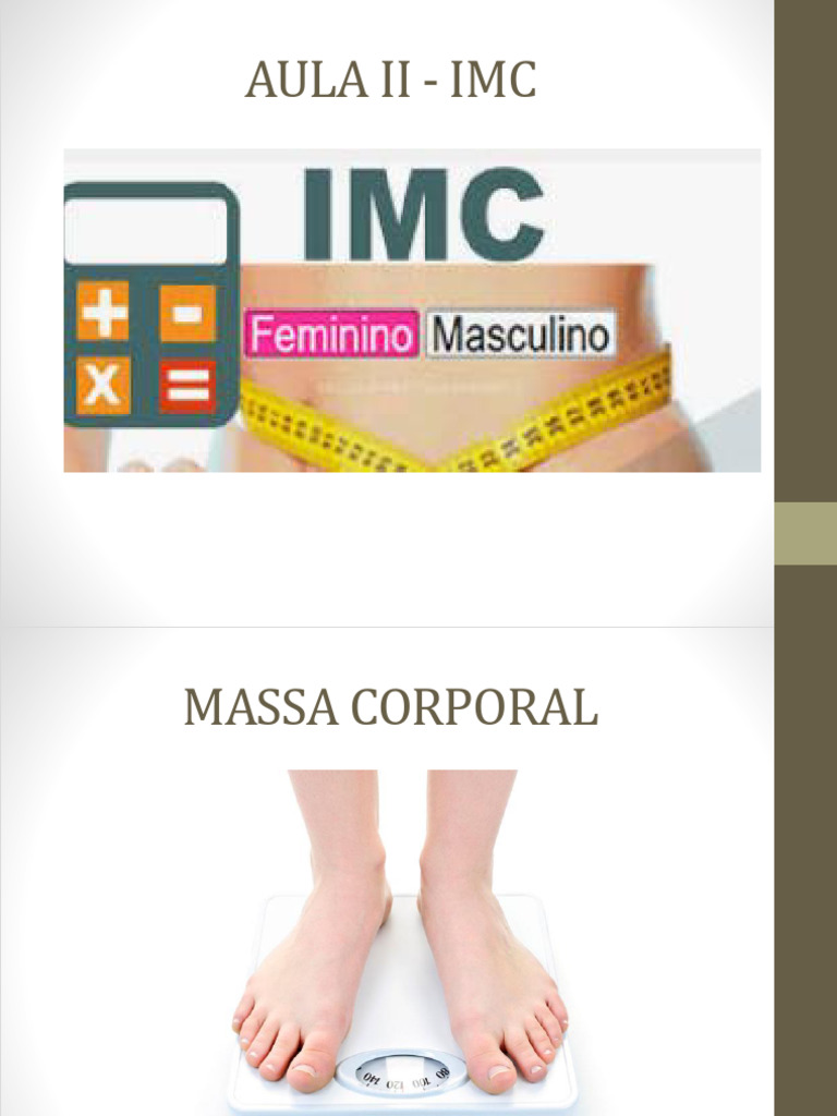 Aula II - 1 Ano - IMC (1) | PDF