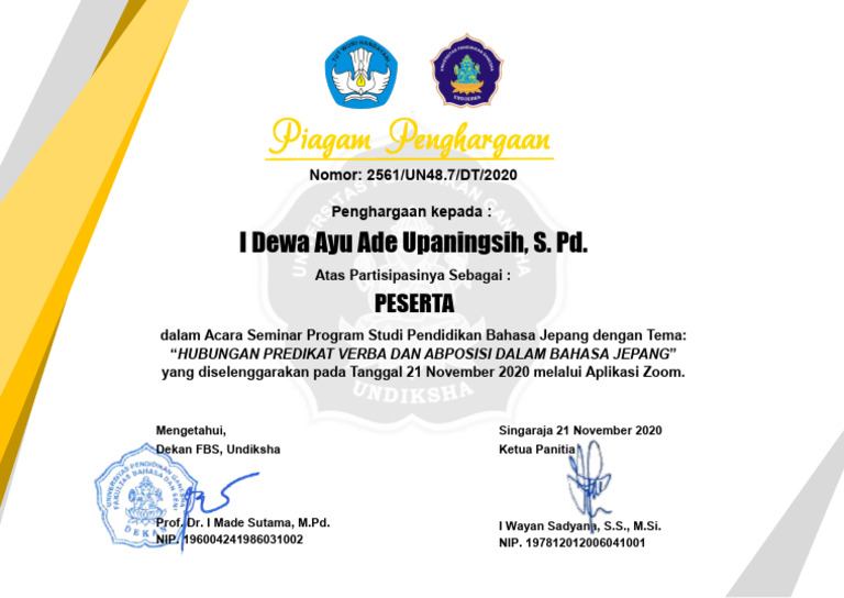 I Dewa Ayu Ade Upaningsih, S. Pd. | PDF
