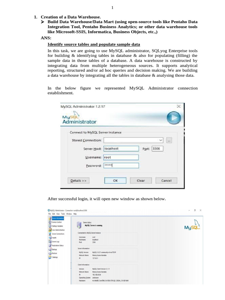 DWDM Lab Manual Excercises | PDF | Data Warehouse | Databases