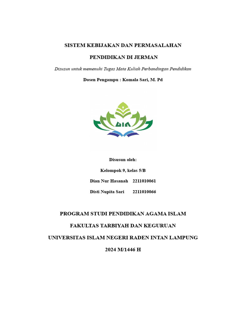 Makalah Kel 9 Perbandingan Pendidikan | PDF