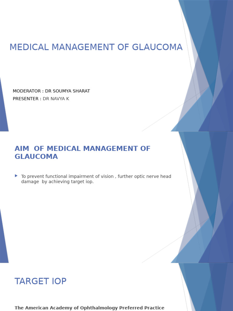 Medical Management Glaucoma | PDF | Glaucoma | Medical Specialties