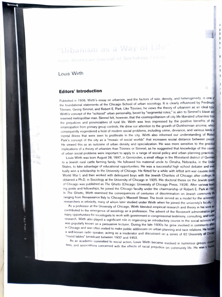 Urban Social | PDF | Sociology | Theory