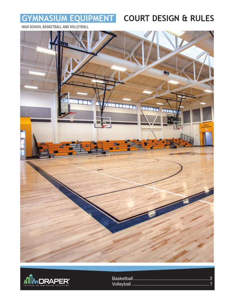 High School Basketball Court Design Rules | PDF | Foot (Unit) | Area