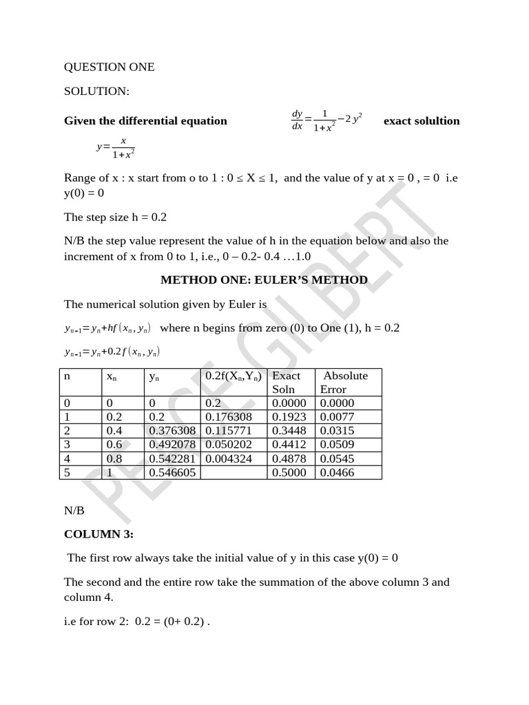 NUMERICAL SOLUTION | PDF | Electrical Network | Numerical Analysis