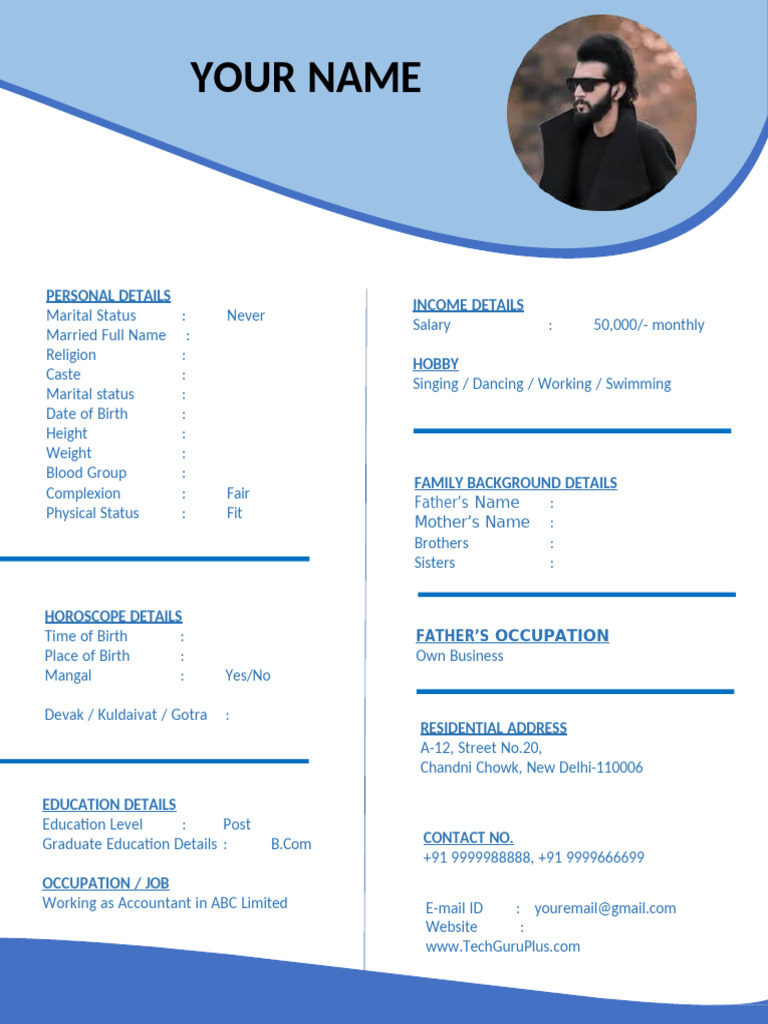 Personal Profile and Background Details | PDF