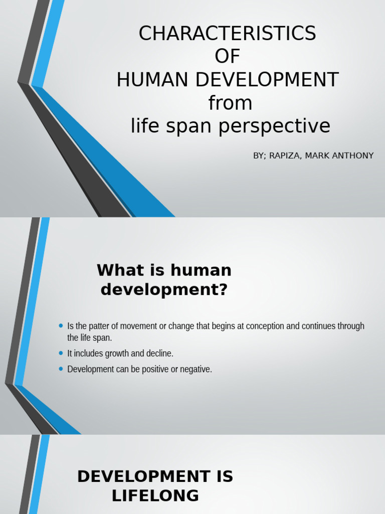 Characteristic of Human Development of Life Span Perspective | PDF ...
