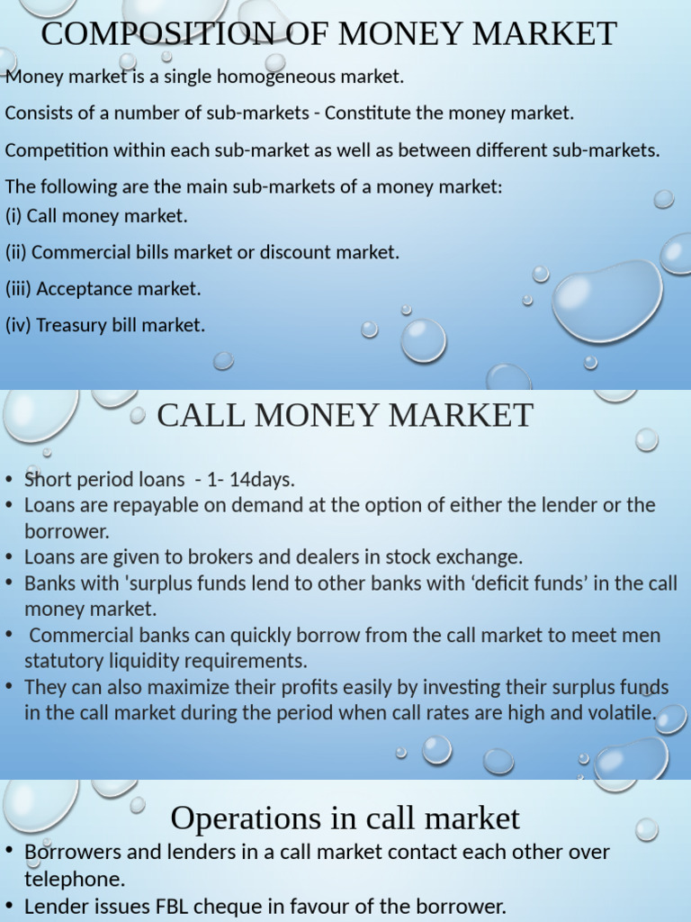 Money Market Sub-Markets Overview | PDF | Money Market | United States ...