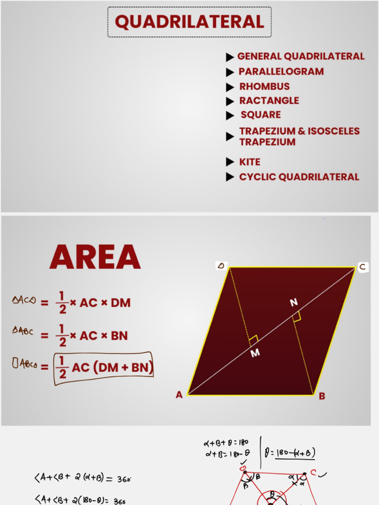 186) Quadrilateral Lect -01(General Quadrilateral)_notes | PDF