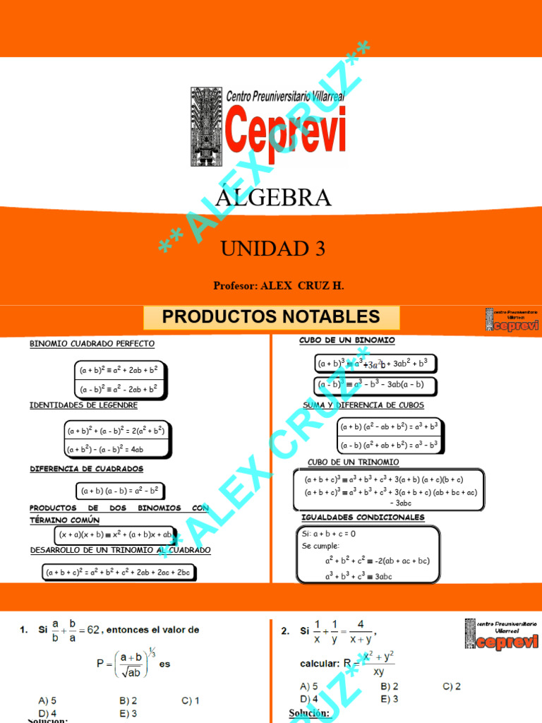 Algebra Unidad 3 | PDF | Álgebra abstracta | Álgebra