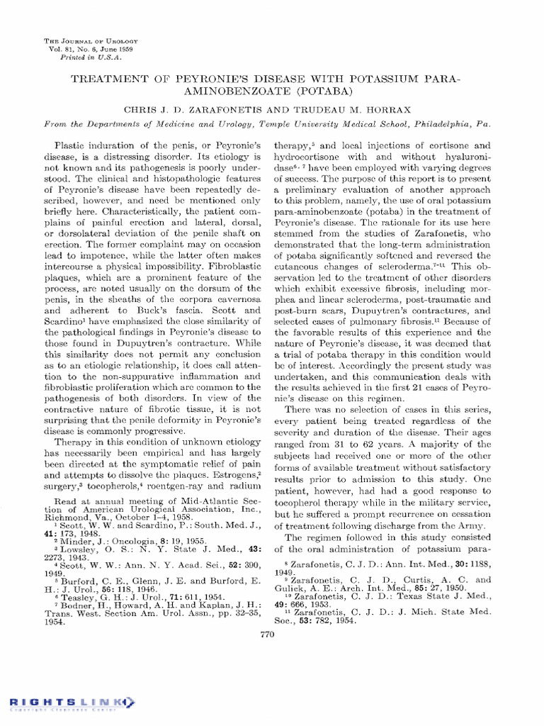 Zarafonetis Horrax 2018 Treatment of Peyronie S Disease With Potassium ...