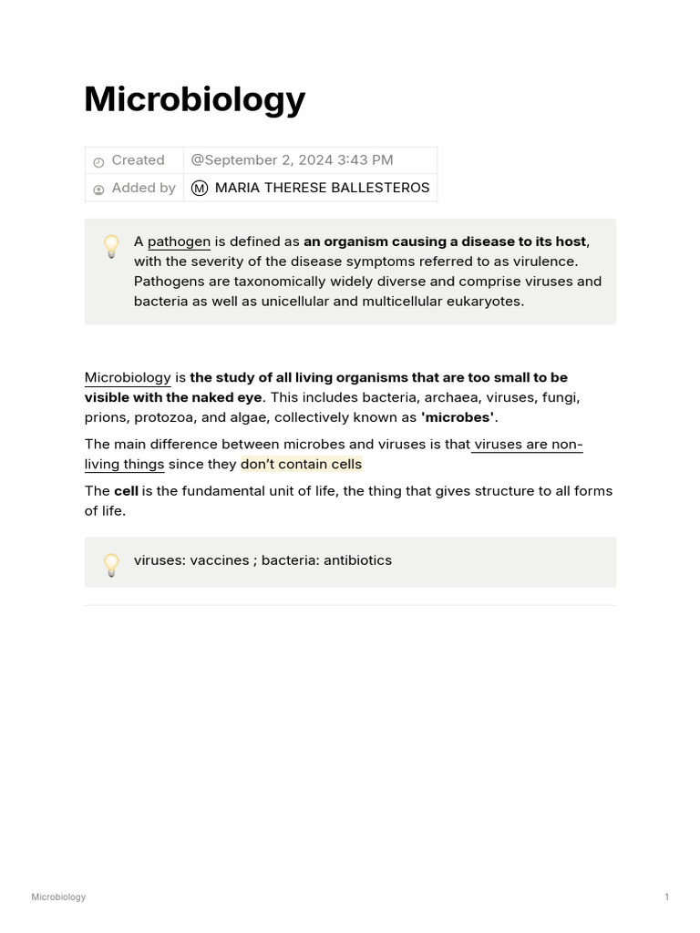General Microbiology Notes | PDF | Microorganism | Microbiology