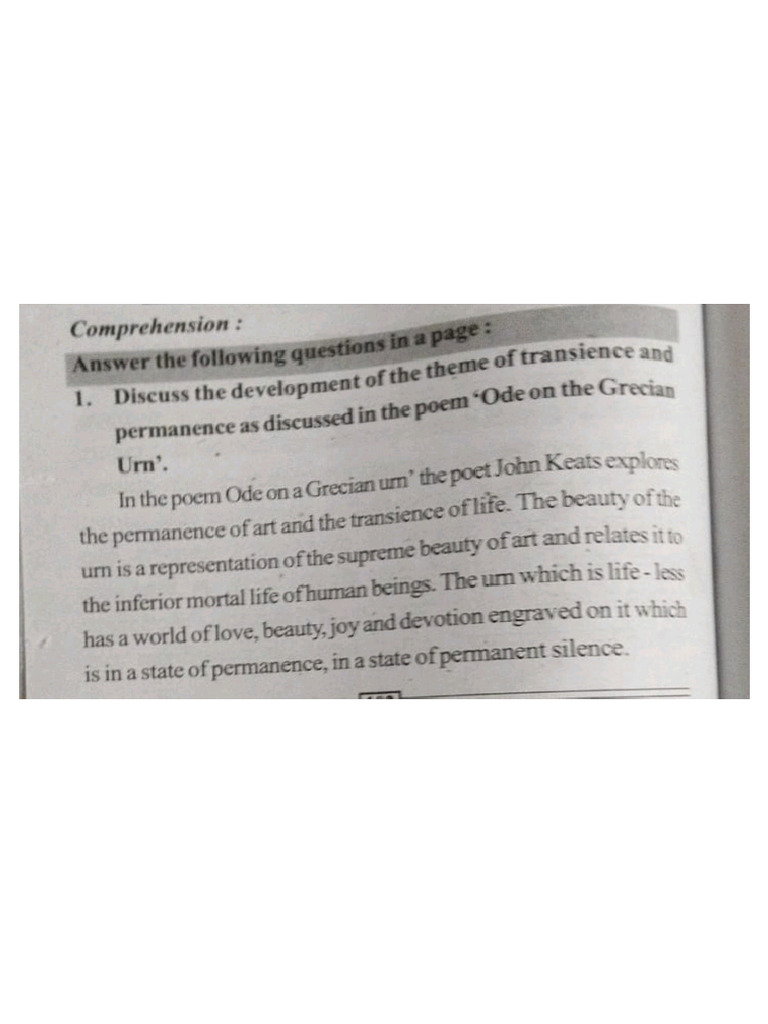 Ode On A Grecian Urn | PDF