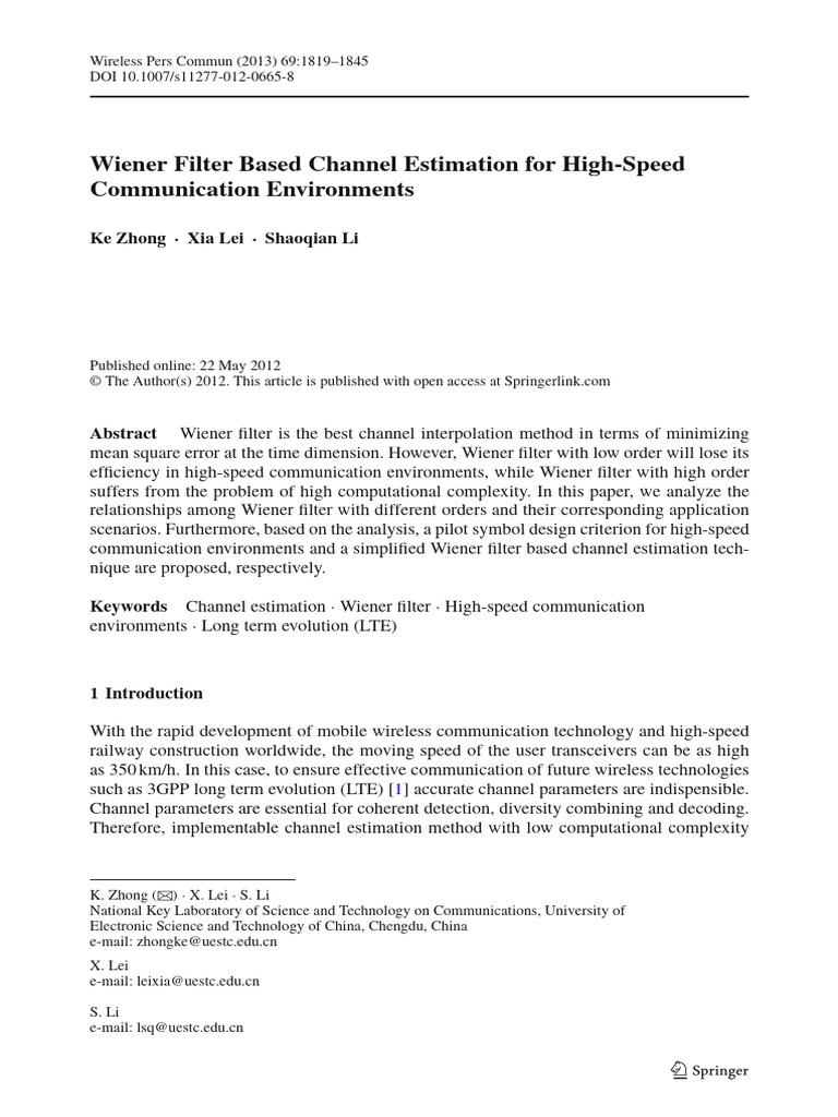 Time_interpolate_Wiener | PDF | Discrete Fourier Transform | Filter (Signal Processing)