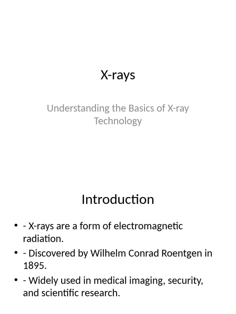 Xrays - Presentation For Ug | PDF