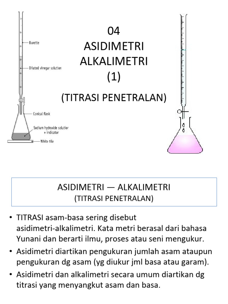 Titrasi Asidimetri dan Alkalimetri | PDF