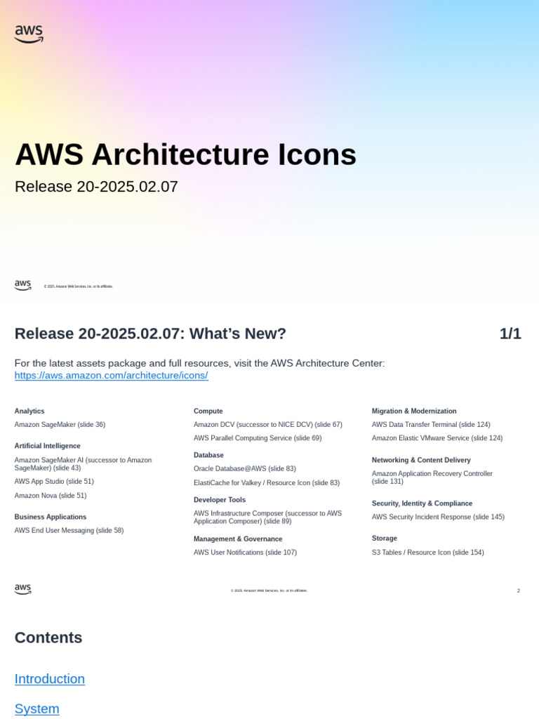 AWS Architecture Icons Deck For Light BG 02072025 | PDF | Amazon Web ...