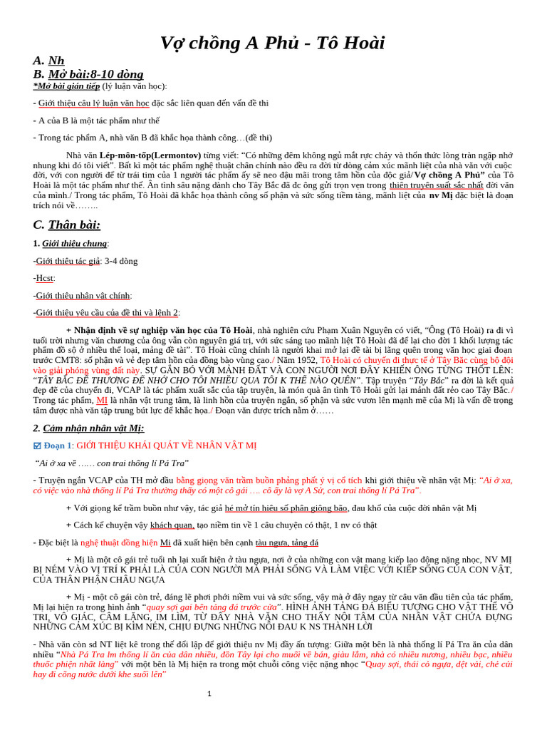 V CH NG A PH - Tô Hoài | PDF