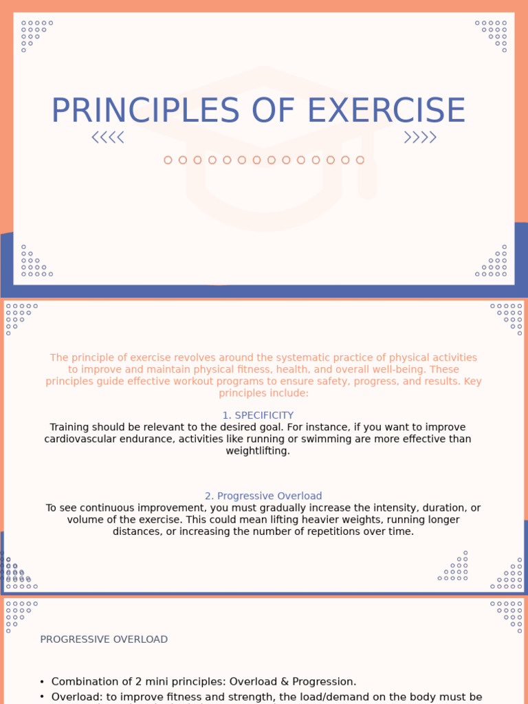 Principle of Exercise .Fitt | PDF | Strength Training | Physical Fitness