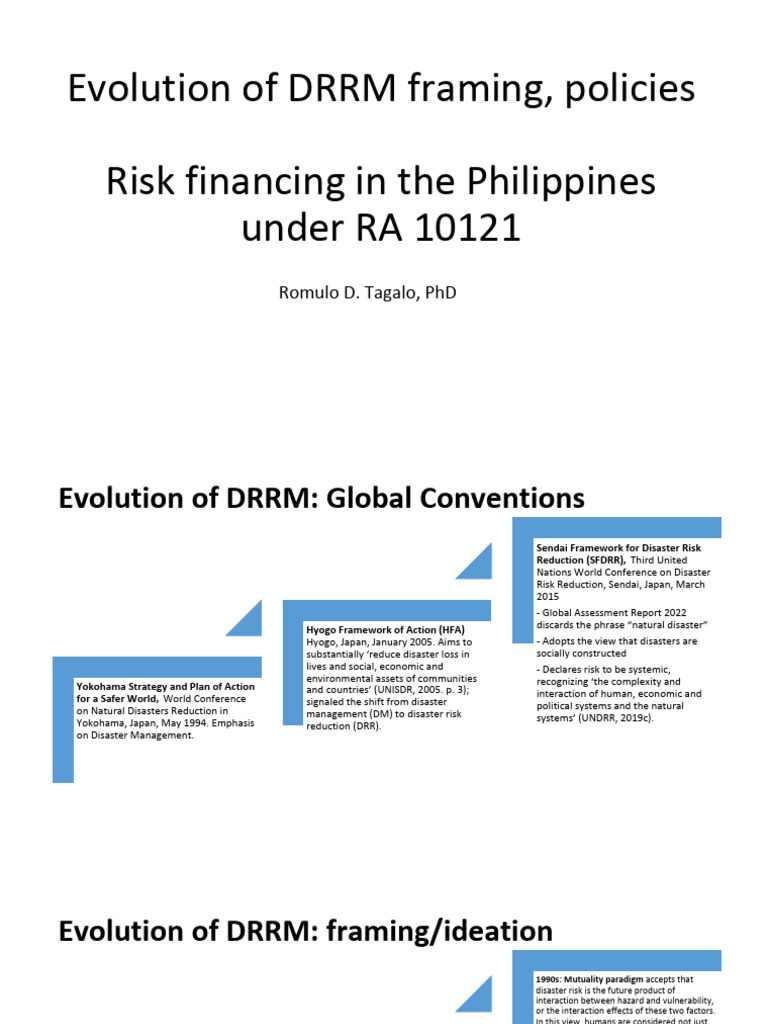 Evolution of DRRM Framing and Policies | PDF | Emergency Management | Civil Defense