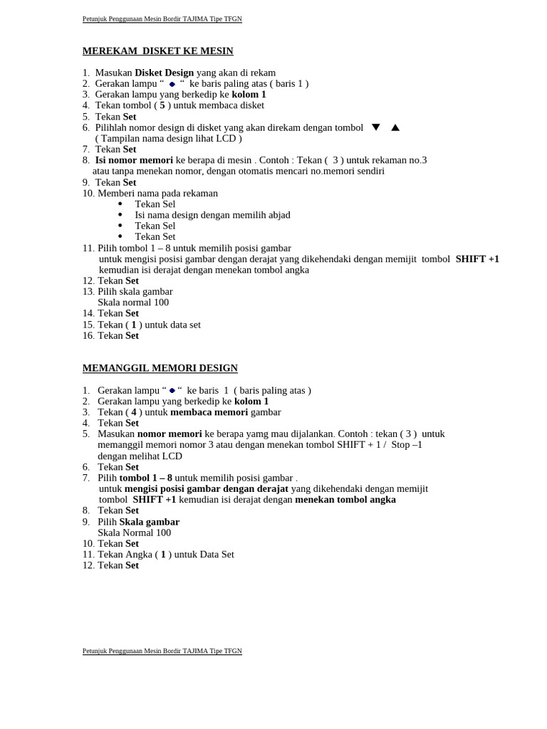 petunjuk TFGN | PDF