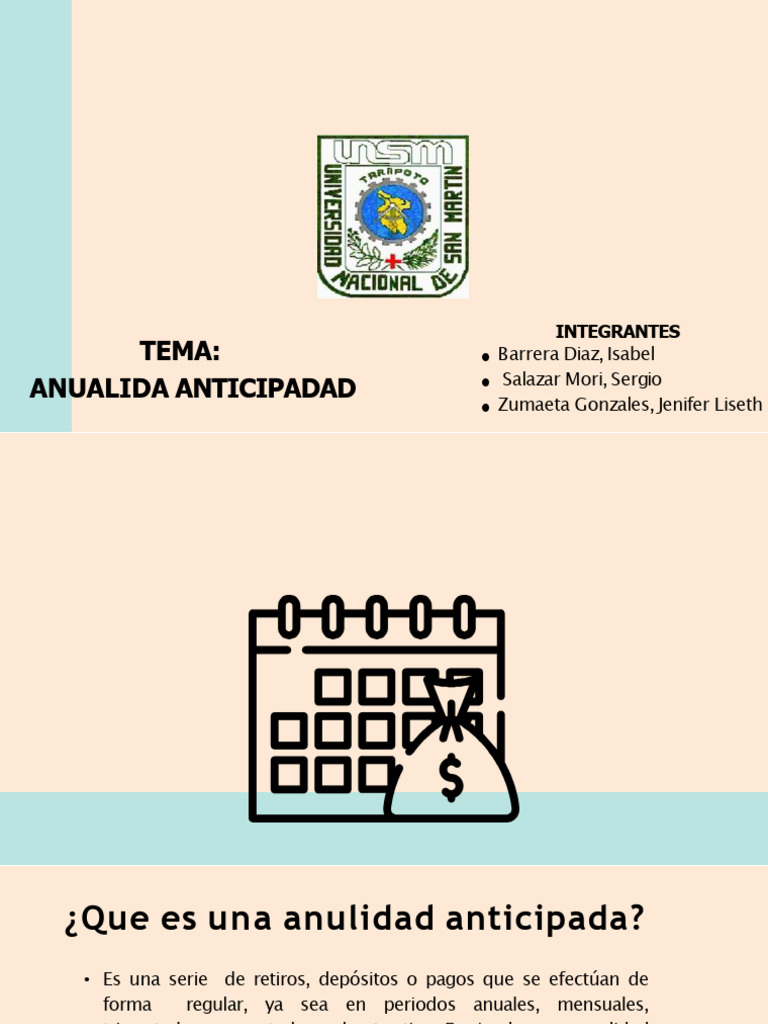 Cálculo de Anualidades Anticipadas | PDF | Interés | Fondo de inversión