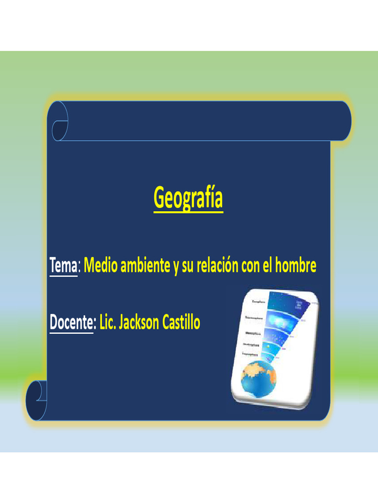 Medio Ambiente y Su Relación Con El Hombre | PDF | Atmósfera | Ionosfera