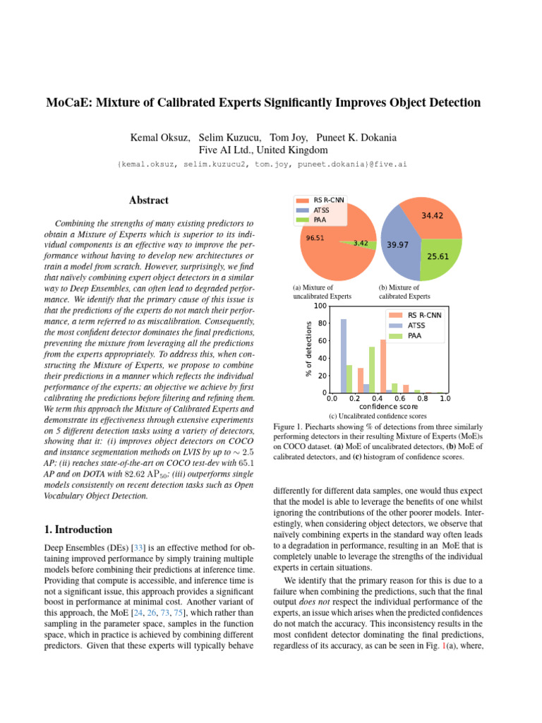 Mocae: Mixture of Calibrated Experts Significantly Improves Object Detection | PDF | Image ...