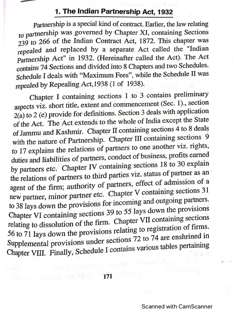Partnership Act Notes | PDF