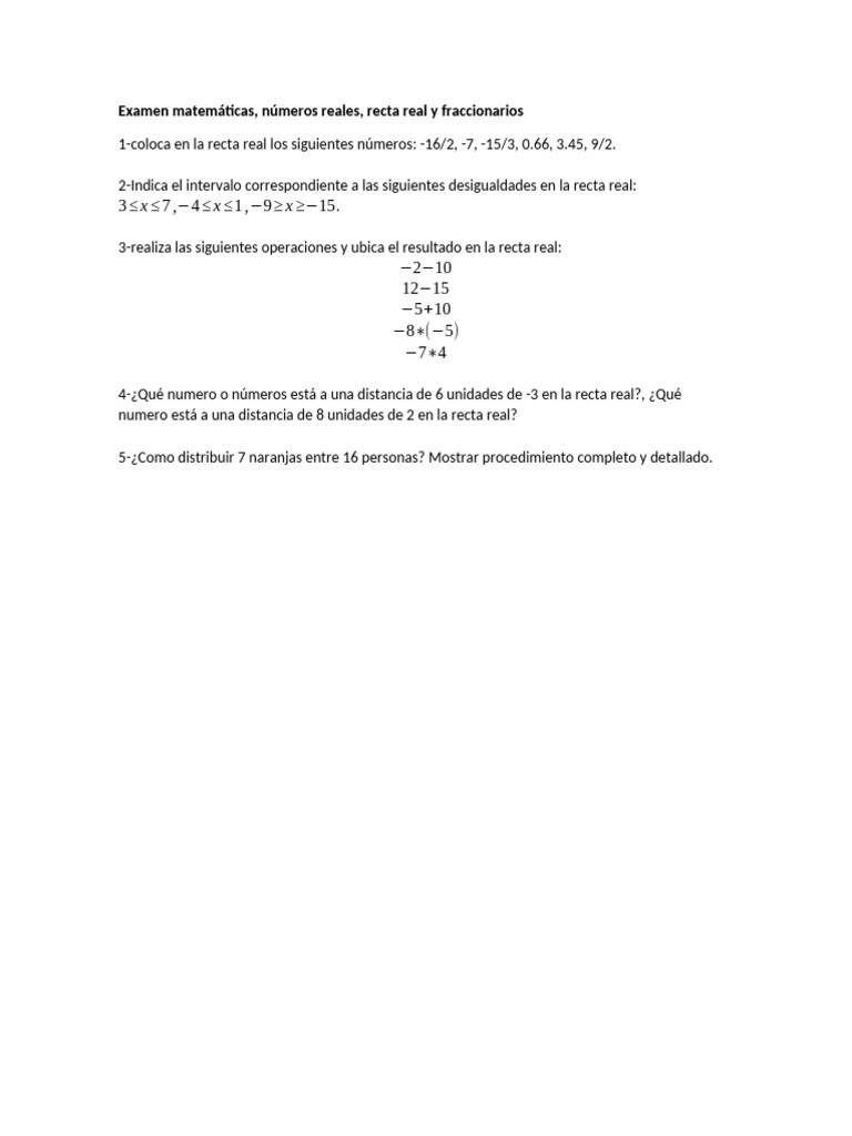 Examen Mat Fracc RectaReal | PDF
