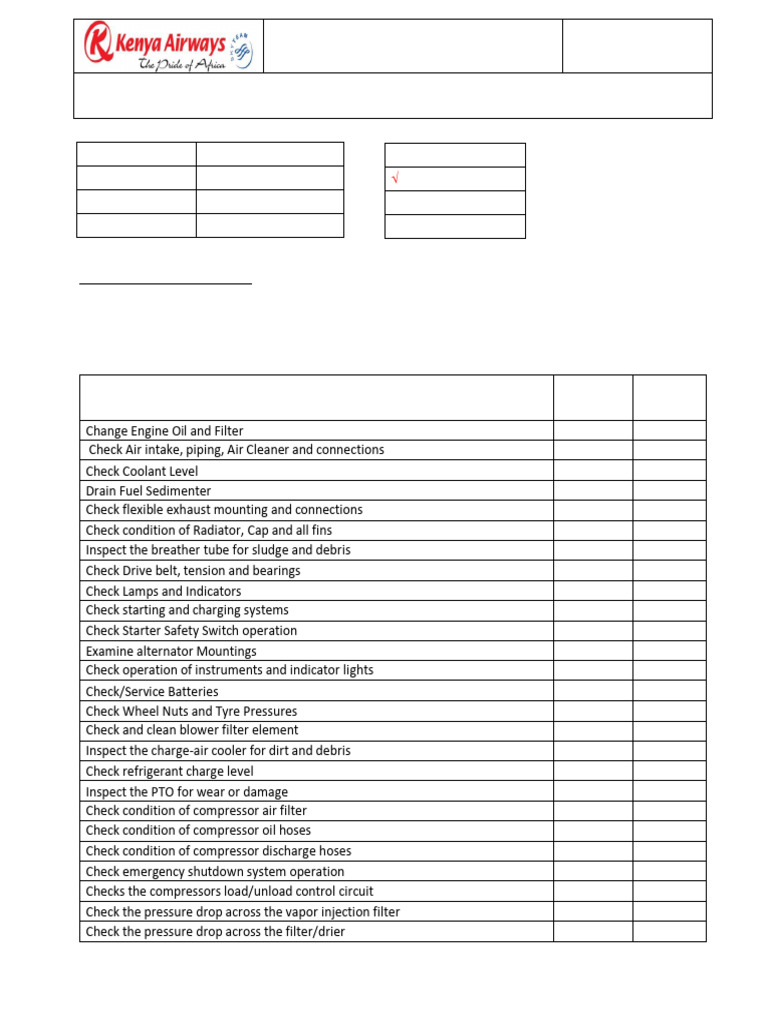 Appendix I - Air Conditioning Unit Maintenance Checklist - Updated ...