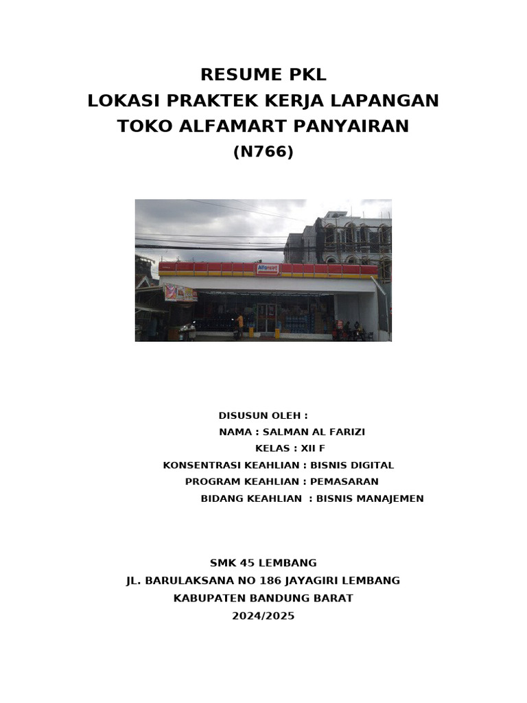 Resume PKL Siswa - Docx Wan - Docx 20250113 095710 0000 | PDF