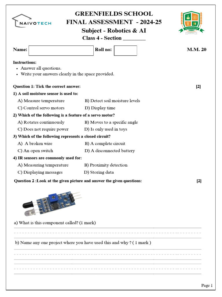 GFS Class 4 - Final Assessment Sheet 2025 | PDF