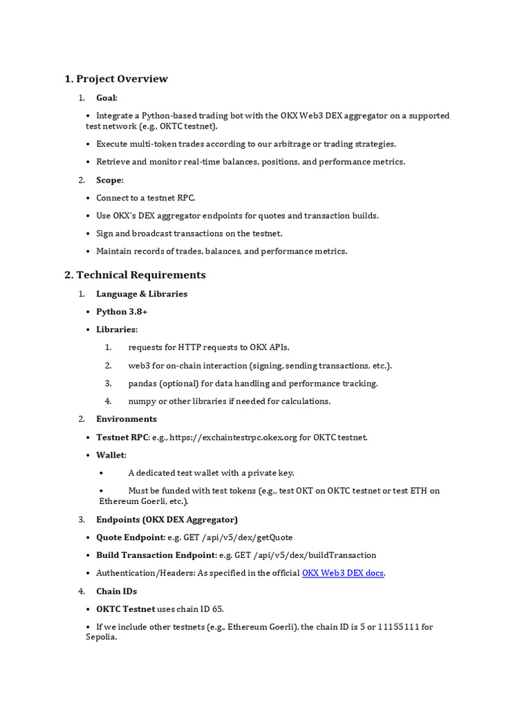 Integrate The OKX DEX API For Paper Trading Using Your Statistical ...