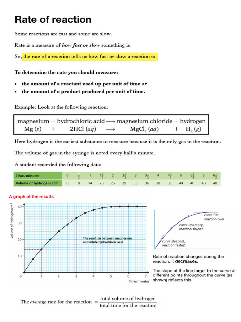 Factors Affecting Reaction Rates | PDF