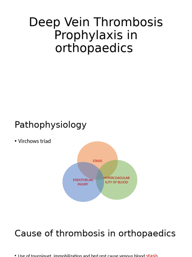 DVT Prophylaxis Final | PDF | Thrombosis | Blood