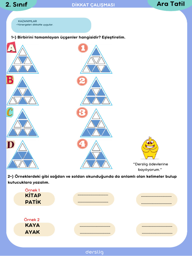 2 Sinif Ara Tatil Odevi | PDF